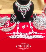 Silver rajputi jewellery set price store
